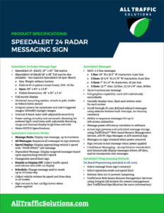 SpeedAlert Portable Radar Message Signs | All Traffic Solutions