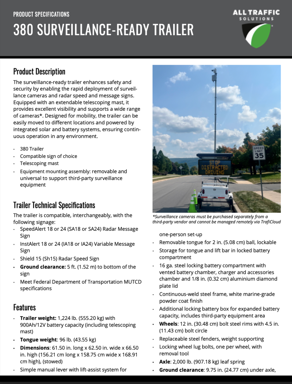 Mobile Surveillance-Ready Trailer | All Traffic Solutions